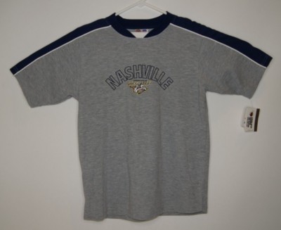 Nashville Predators Youth Size Large 16 - 18 Gray NHL Mesh Knit Shirt ...