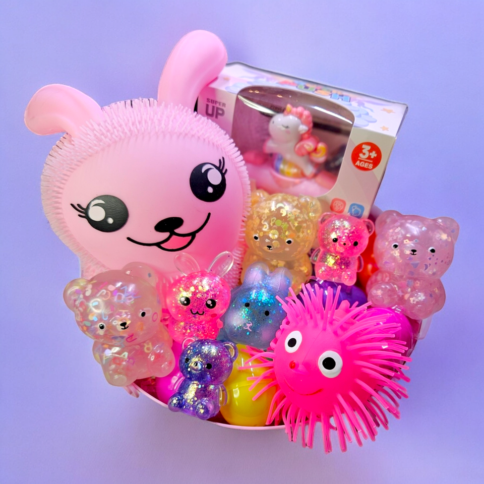 1 Dozen Glitter Teddy Bear Squishy Fidget Toy Stress Relief Relax ...