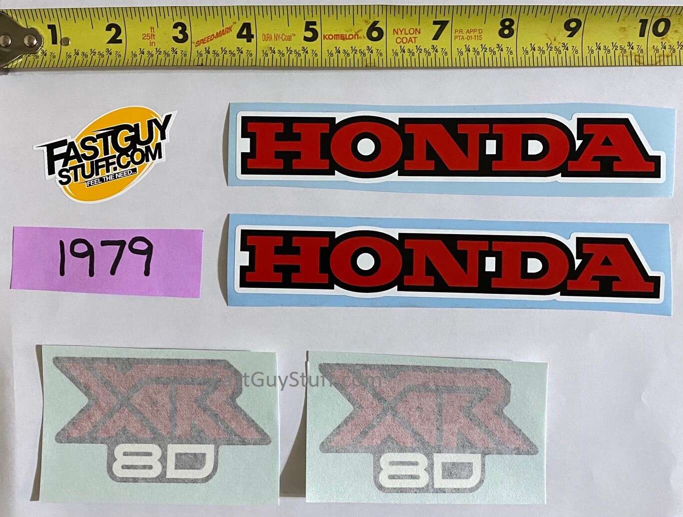 LICENSED HONDA VINTAGE 1979 XR80 tank and side panel decal sticker set ...