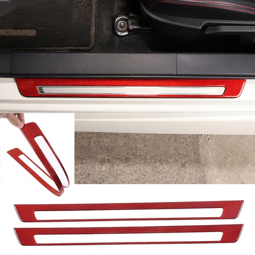 Red Carbon Fiber Outer Door Sill Scuff Guard Trim For Toyot@ 86 Subaru ...