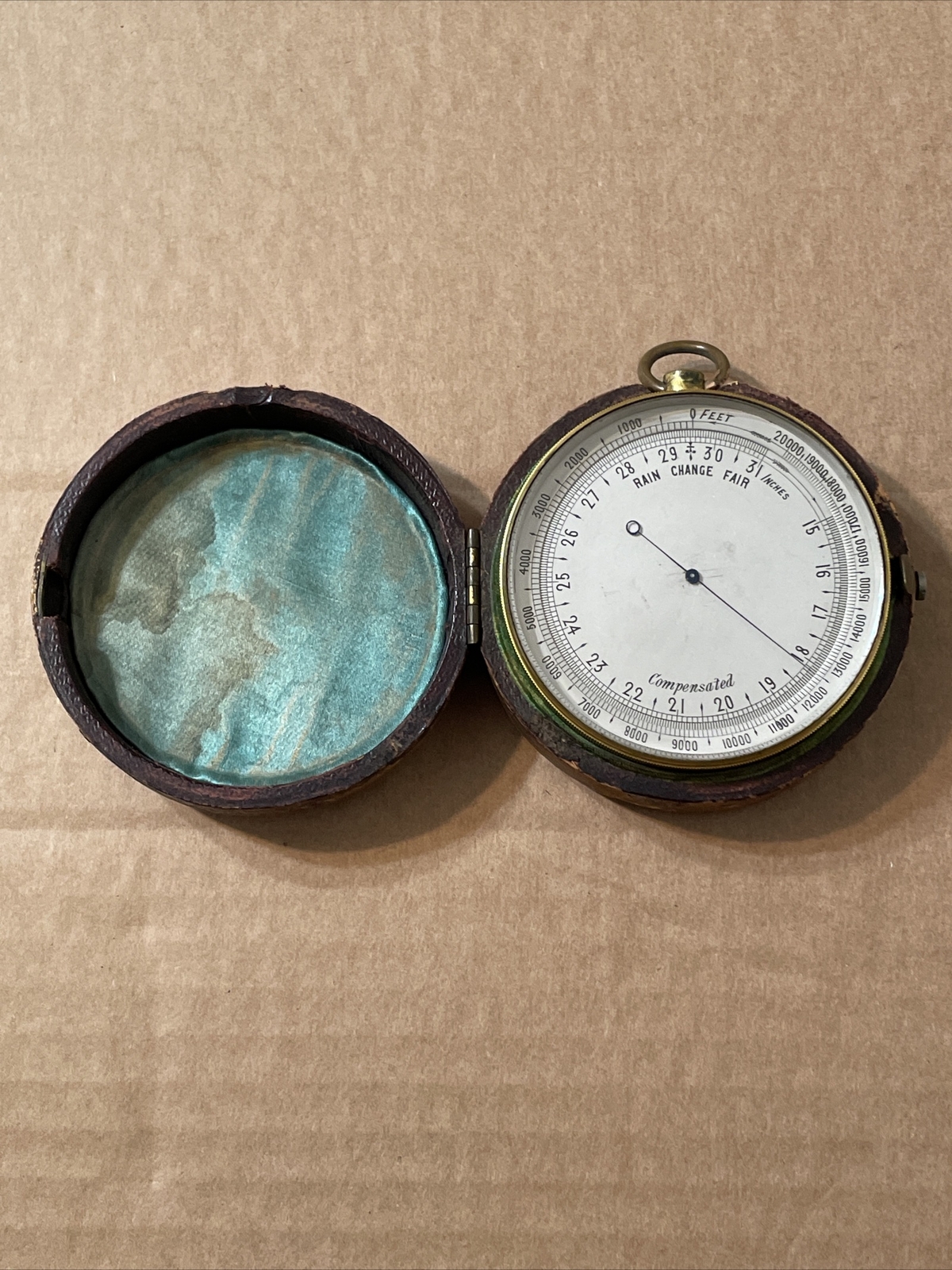 Antique Pocket Travel Size Compensated Barometer W/ Altimeter ...