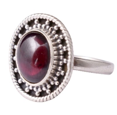 925 Sterling Silver Handmade Genuine Red Ruby Women Wedding Ring Size 4 ...