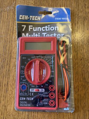 Cen-Tech 7 Function Digital Multimeter 69096 Electrical Test Meter NEW ...