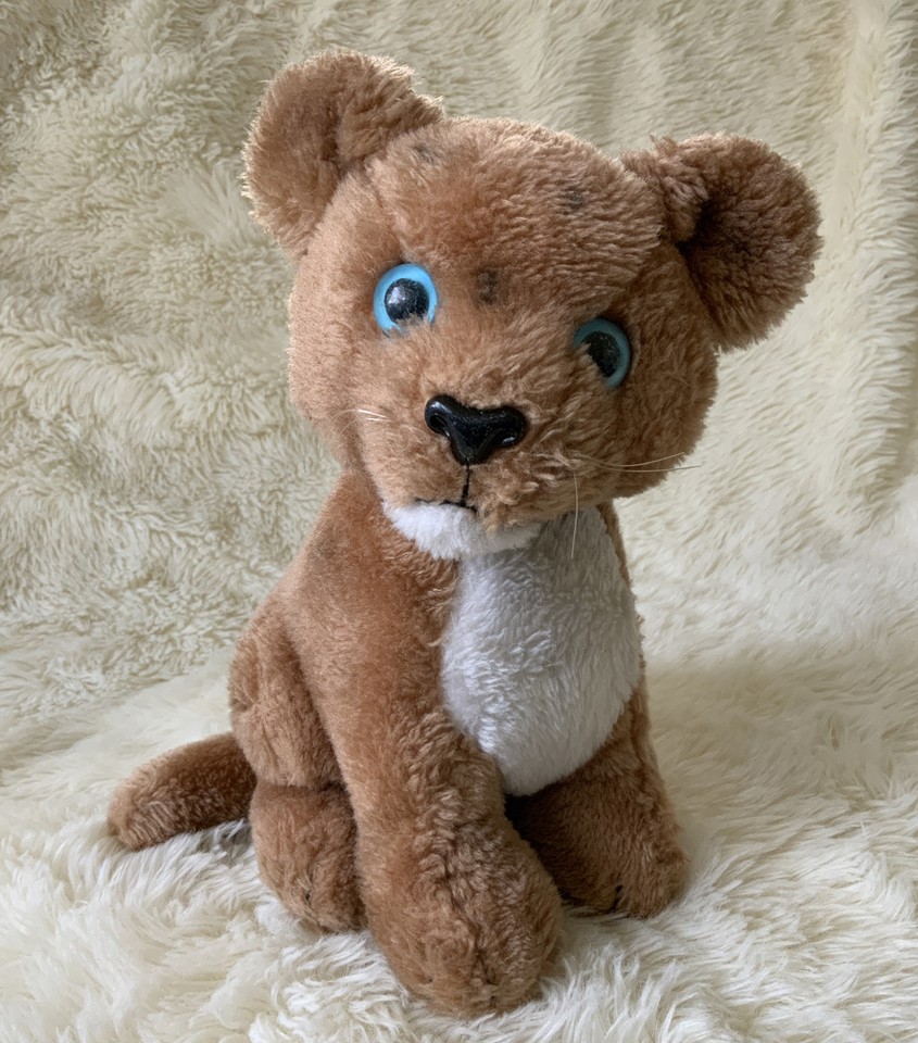 Vintage Dakin 1978 10” Leopard Cat Cheetah Blue Eyes Plush Stuffed ...