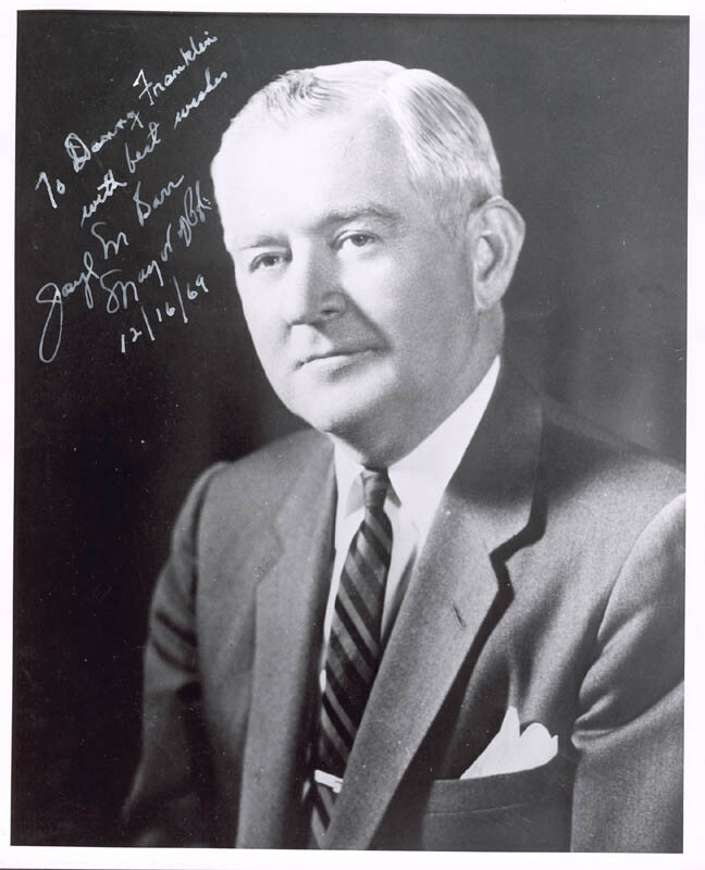 JOSEPH M. BARR - INSCRIBED PHOTOGRAPH SIGNED 12/16/1969 | eBay
