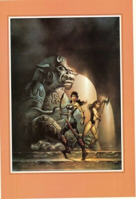Boris Vallejo Art Print - MOTHER AND DAUGHTER Dragon's World 1994 Conan ...