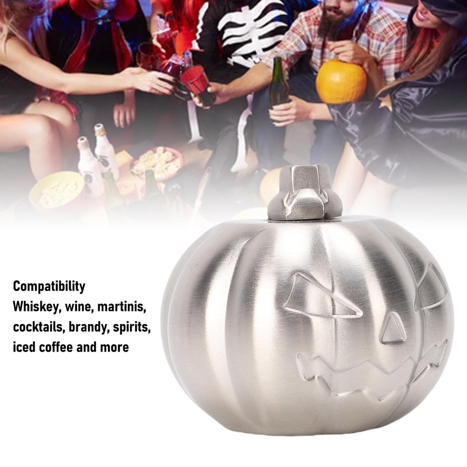 Reusable Stainless Steel Ice Cube Pumpkin Shaped Reusable Metal Whiskey ...