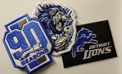 Detroit Lions Patch Lot 3 Diferent Embroidered NFL Team Patches | eBay