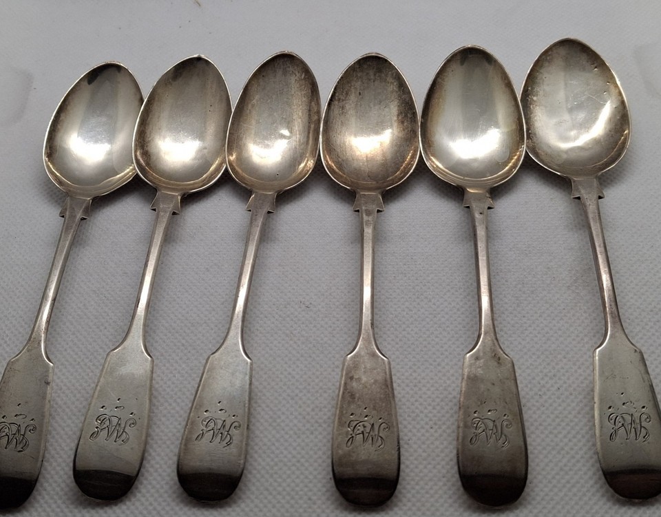 Antique William IV Silver Teaspoons Hallmark Newcastle 1834 Reid and ...