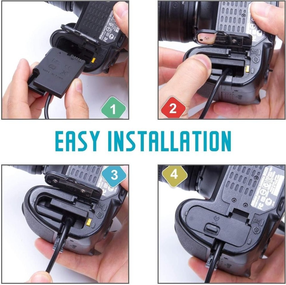 EH-5a AC Adapter EN-EL14 Dummy Battery EP-5A Coupler Kit for Nikon ...