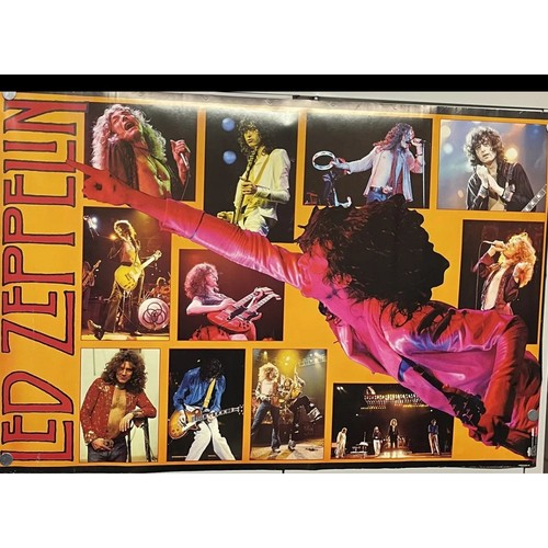 Vintage 1985 Led Zeppelin Live In Concert Poster 24" x 36" Horizontal ...
