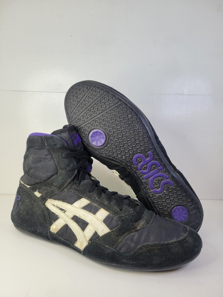 Vintage Asics Reflex Tigers Wrestling Shoes Men's Sz 10 Black RARE Ex ...