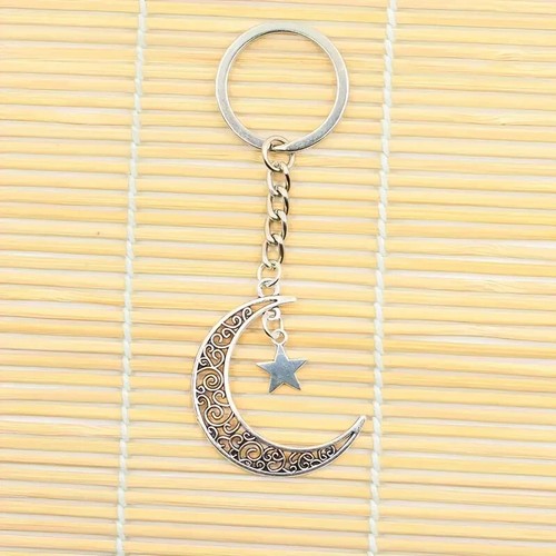 Metal Moon And Star Keychain | eBay