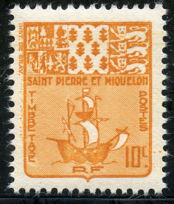 STAMP / TIMBRE SAINT PIERRE ET MIQUELON NEUF TAXE N° 67 ** ARMOIRIE | eBay