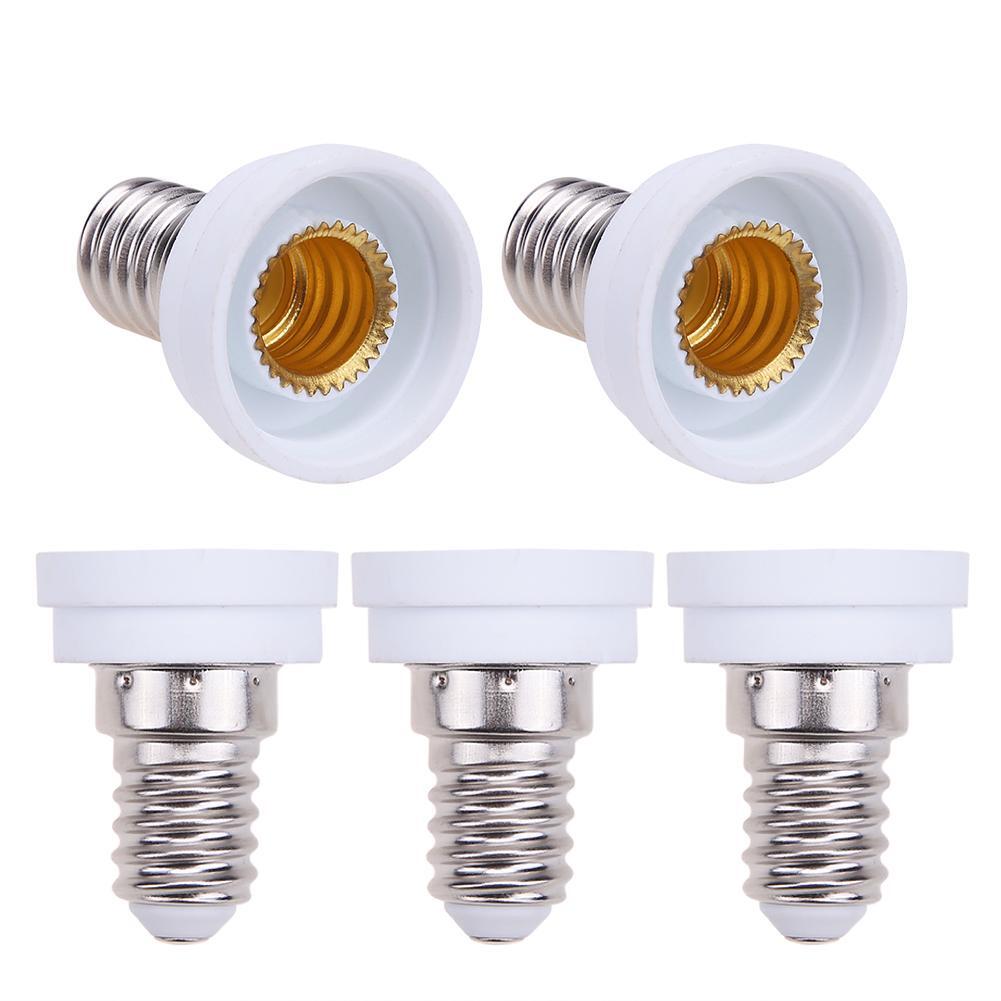 E14 to E12 LED Bulb Lamp Holder Light Base Adapter Converters 90-240V ...