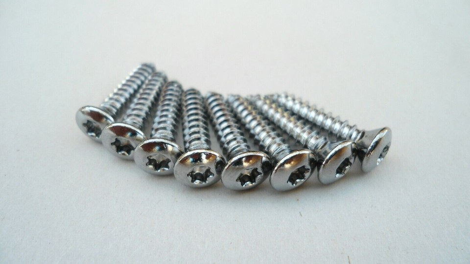 24 CHROME BEZEL/GRILLE SCREWS! FOR FORD PICKUPS F150 F250 F350 BRONCO ...