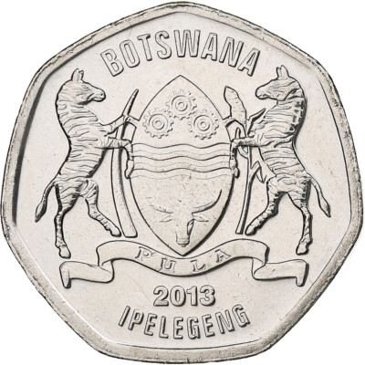 [#1305495] Botswana, 25 Thebe, Brahman bull, 2013, Royal Canadian Mint ...