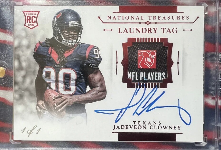2014 PANINI NATIONAL TREASURES JADEVEON CLOWNEY 1/1 NFL Players Laundry ...