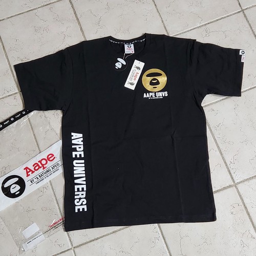 Aape Gold Logo Black Basic Tee | eBay