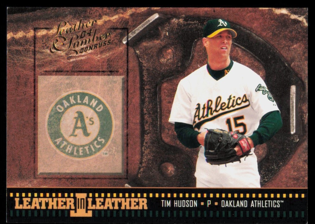 2004 Donruss in Leather Lumber Tim Hudson /2499 Oakland Athletics #LEL ...