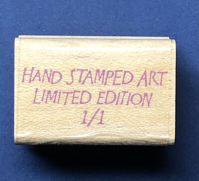 Hand Stamped Art Limited Edition 1/1 - Phrase HERO ARTS Rubber Stamp ...