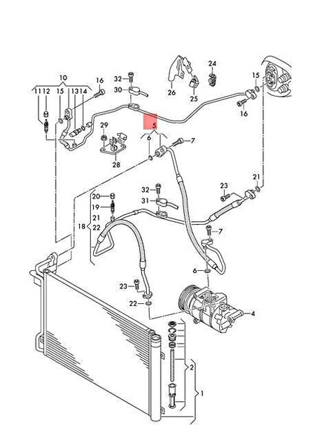 Genuine Vw/audi Seat VW ALHAMBRA Refrigerant Line 7N0820721D for sale ...
