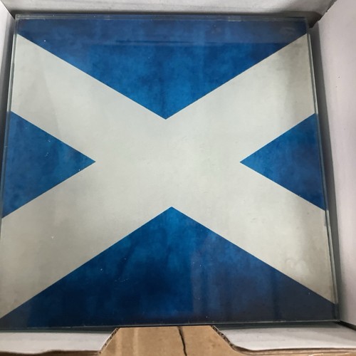 Scottish flag Glass Heat Resistant Coaster ideal gift buy one get 1 ...