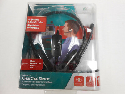 Logitech ClearChat Stereo Silver/Black Headband Headsets 97855043177| eBay