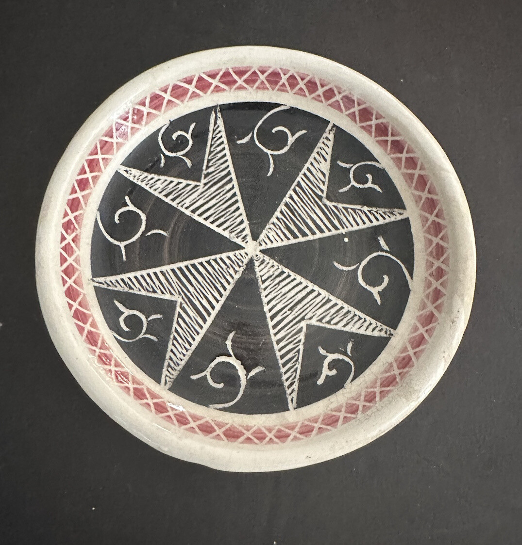 Vintage Maltese Cross Theme Handmade Pottery Trinket Dish Tray Malta 5 ...