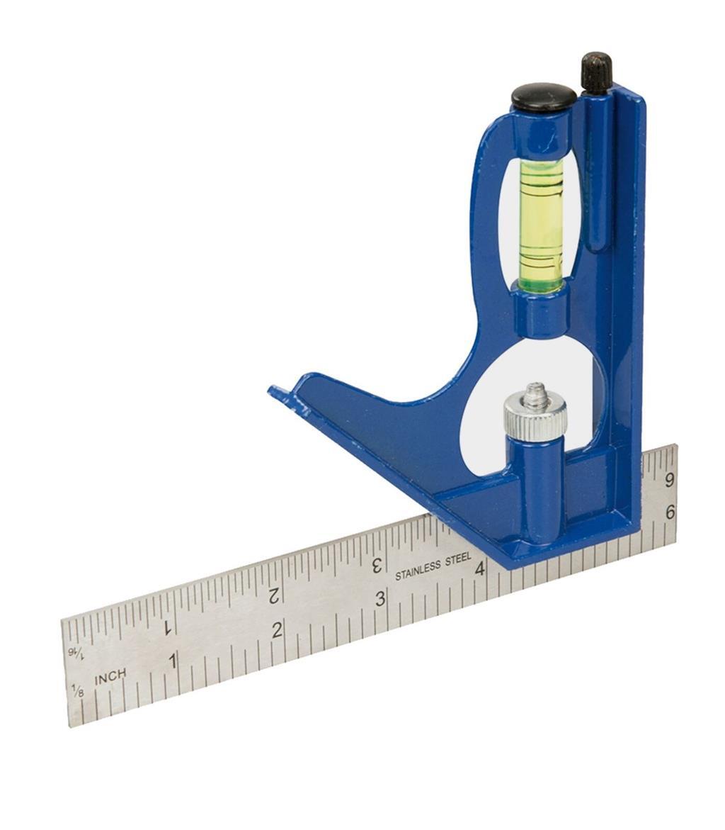 Silverline 150mm Mini Adjustable Combination Try Square Set Right Angle ...