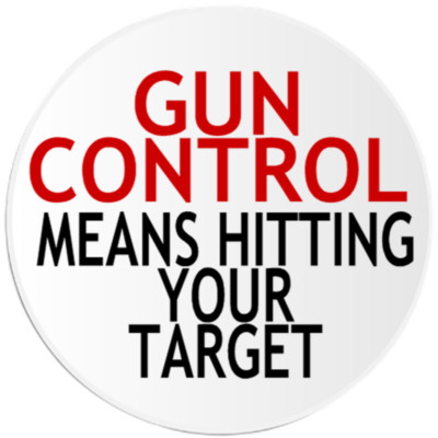 Gun Control Means Hitting Your Target - Circle Sticker Decal 3 Inch | eBay