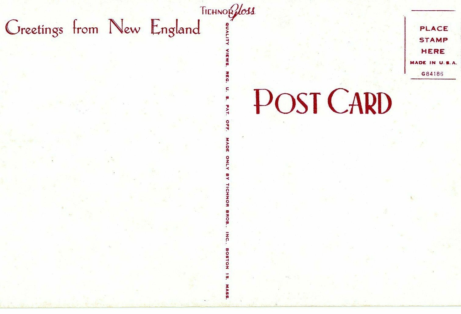 Greetings from New England --POSTCARD | eBay