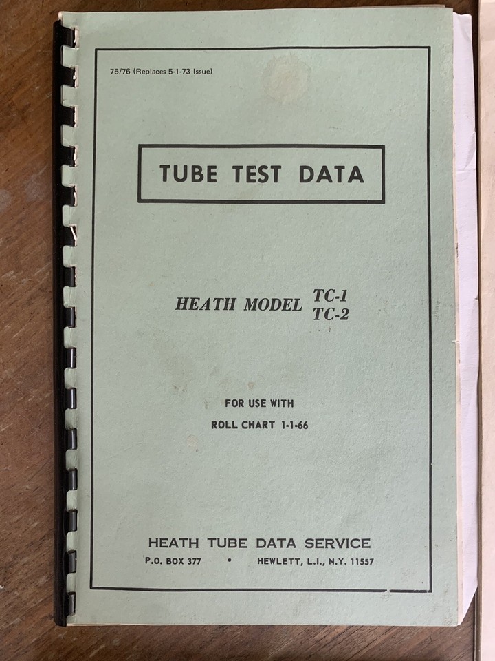 VINTAGE HEATHKIT TC-2 PORTABLE TUBE TESTER.POWERS UP,W/MANUAL,LOTS OF ...