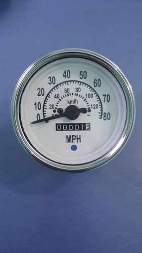 Speedometer Gauge for Willys MB Jeep Ford CJ GPW White Dial Chrome ...