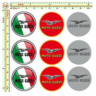 Adesivi bollino targa moto guzzi auto moto sticker license plate 9 pz ...