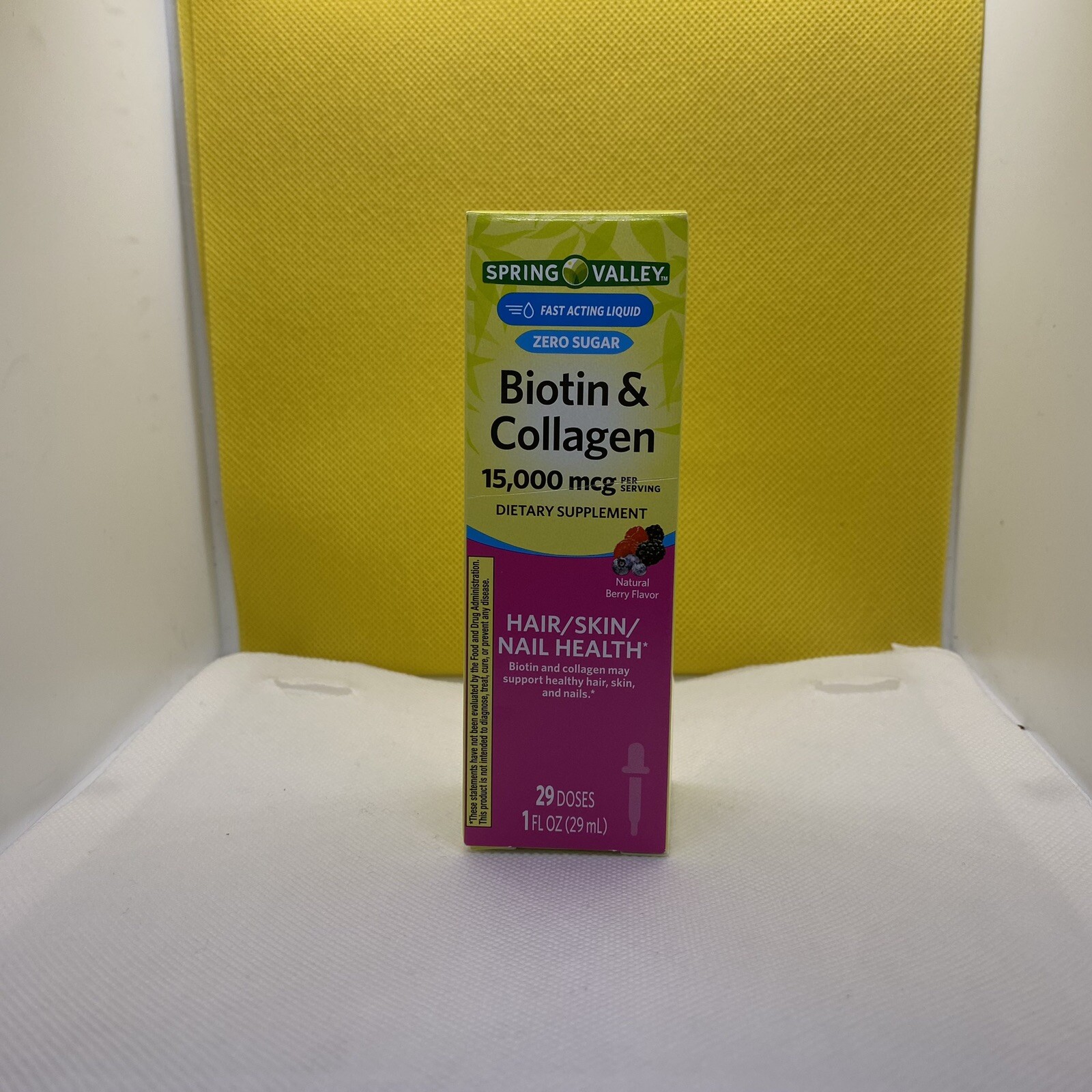 Spring Valley Biotin & Collagen, 15,000 mcg, 1 fl oz ( Free US Shipping ...