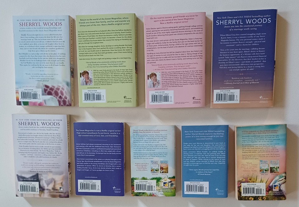 9 Sherryl Woods Sweet Magnolias Netflix Series Books Lot: Excellent ...