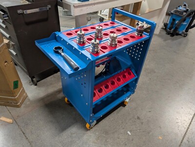 40 Cone CNC Holder Rolling Tool Cart Tray CNC Machine Cart (CAT40 35 ...