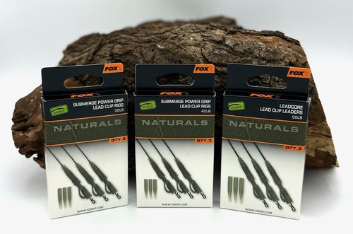 Fox Edges Submerge Power Grip / Leadcore Lead Clip Rigs / Leaders 30lb ...