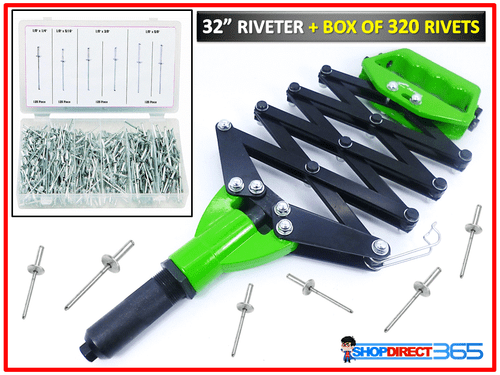 Heavy Duty Accordion Lazy Tong Tongue Hand Riveter Rivet Riveting Gun ...