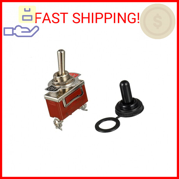 BOJACK Waterproof Marine Toggle Switch Rocker Toggle Switch 12V DC 30A ...