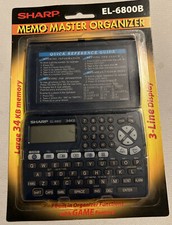 Sharp El-6800b Memo Master Electronic Organizer Large 34kb Memory 3 ...