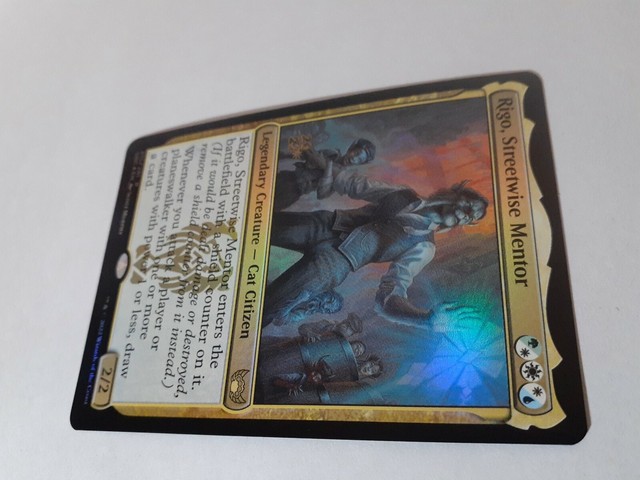 MTG Rigo, Streetwise Mentor Streets of New Capenna 215/281 Foil Promo ...