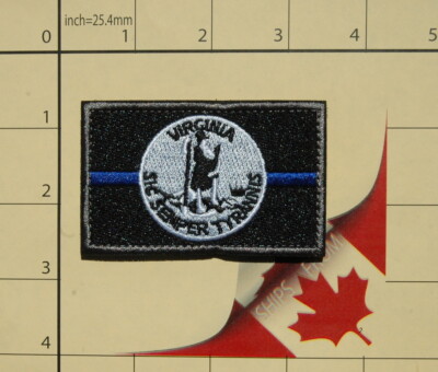 VIRGINIA flag STATE PATCH TBL TACTICAL MILITARY POLICE THIN BLUE LINE ...