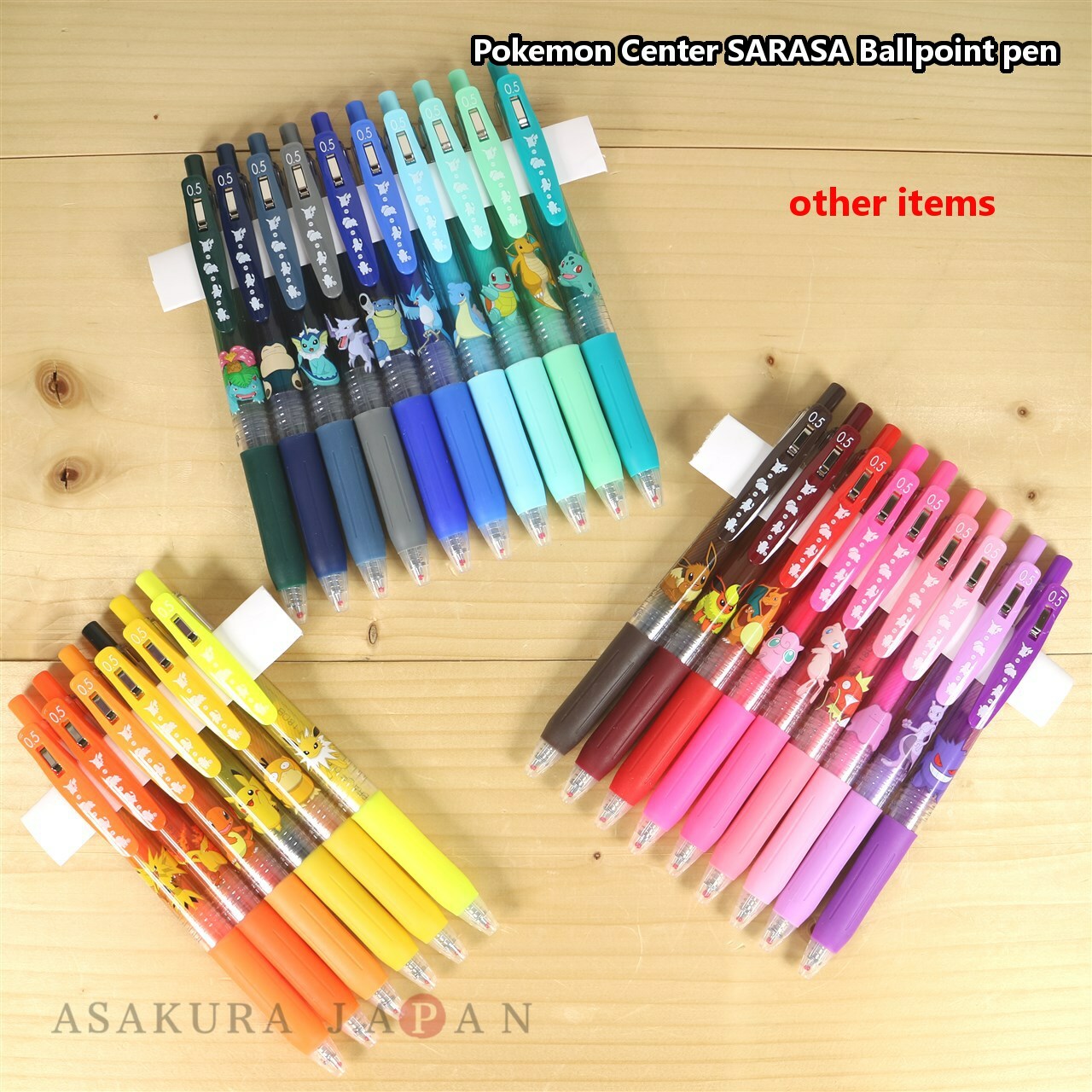 Pokemon Center Original ZEBRA SARASA Ballpoint pen Ditto Milk Pink ink ...