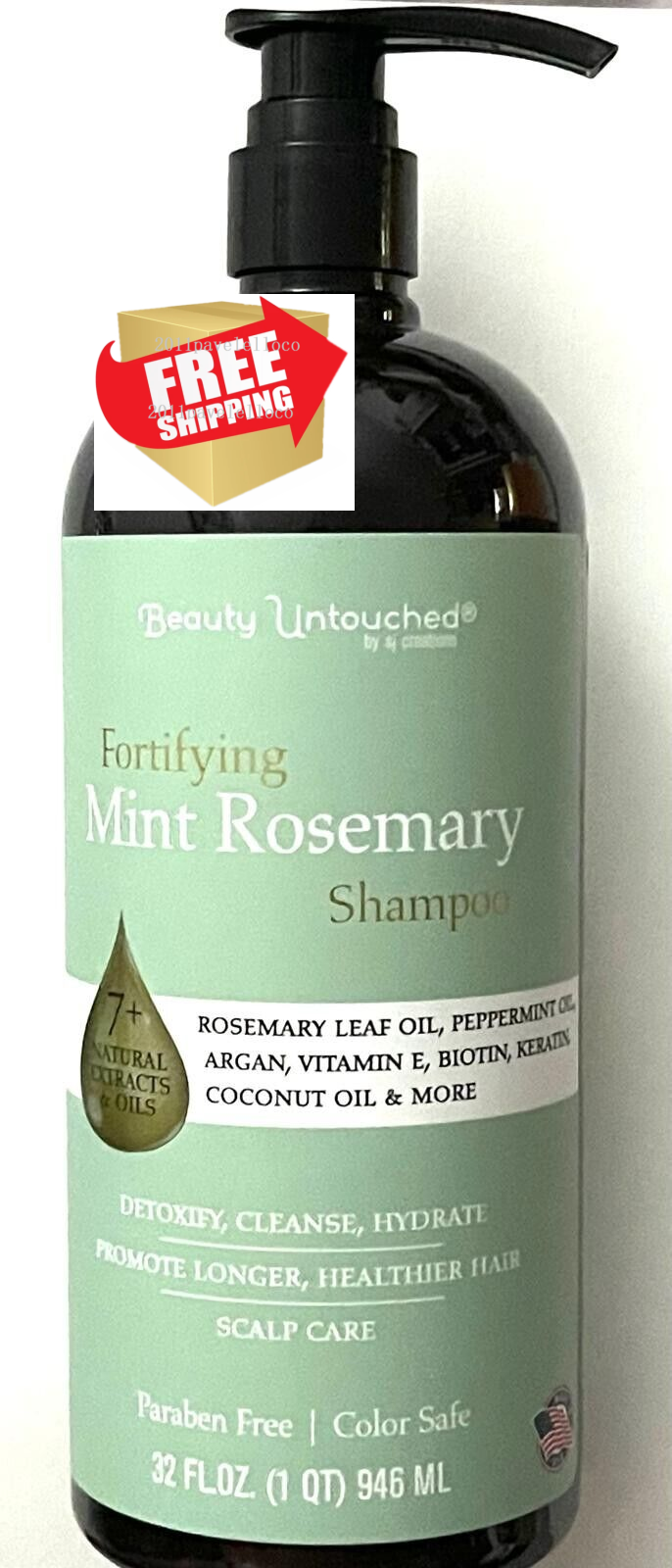 Fortifying Mint Rosemary SHAMPOO with 7+ Natural Extracts & Oils 32 FL ...