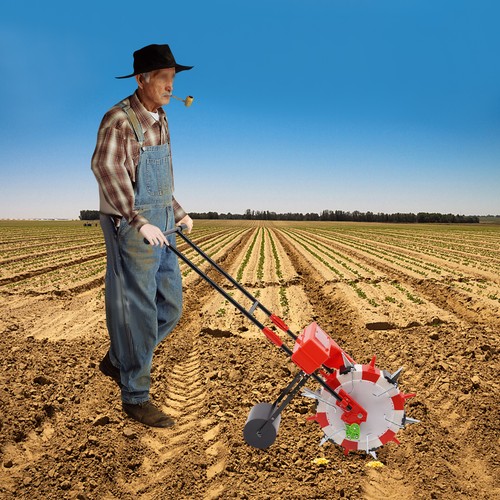 Precision Manual Seeder Garden Seed Planter Spreader Hand-Push Roller ...