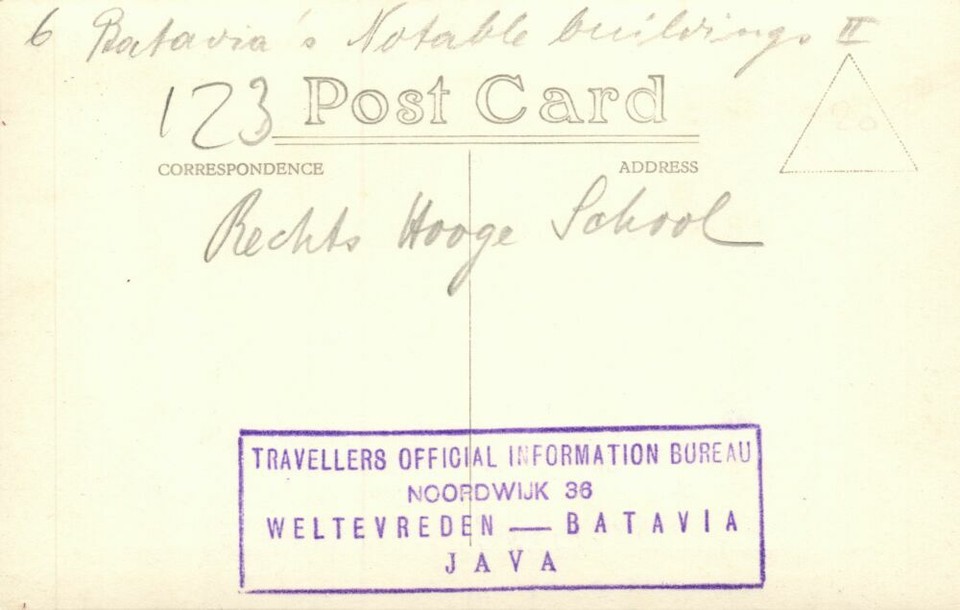 indonesia, JAVA BATAVIA, Hoogerechtschool, Law School (1910s) RPPC ...