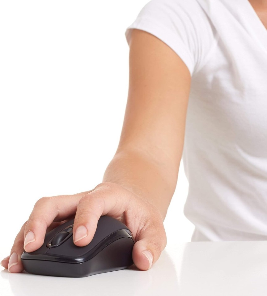 Amazon Basics 2.4 Ghz Wireless Optical Computer Mouse with USB Nano ...