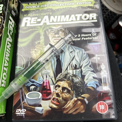 Re-Animator (18) 2 Disc Collectors' Edition DVD with Green Syringe Pen ...